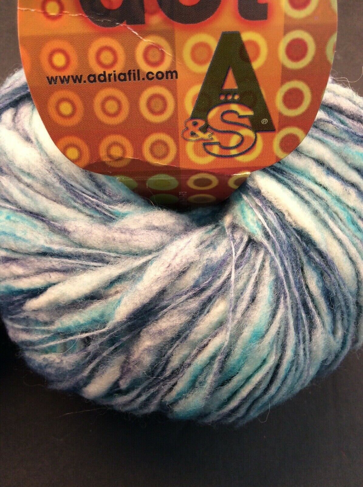 Dot A&S Yarn Adriafil Wool Blend Blue Gradient Lot of 2 Skeins 50 Grams ...