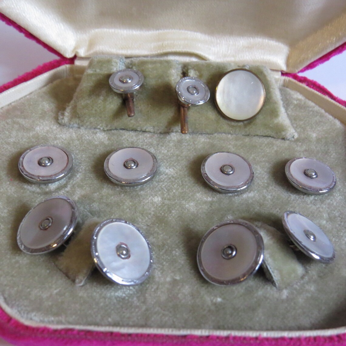 Rare Find Mopl 9 Pieces Cuff Links Collar Studs Tie Tack - Etsy