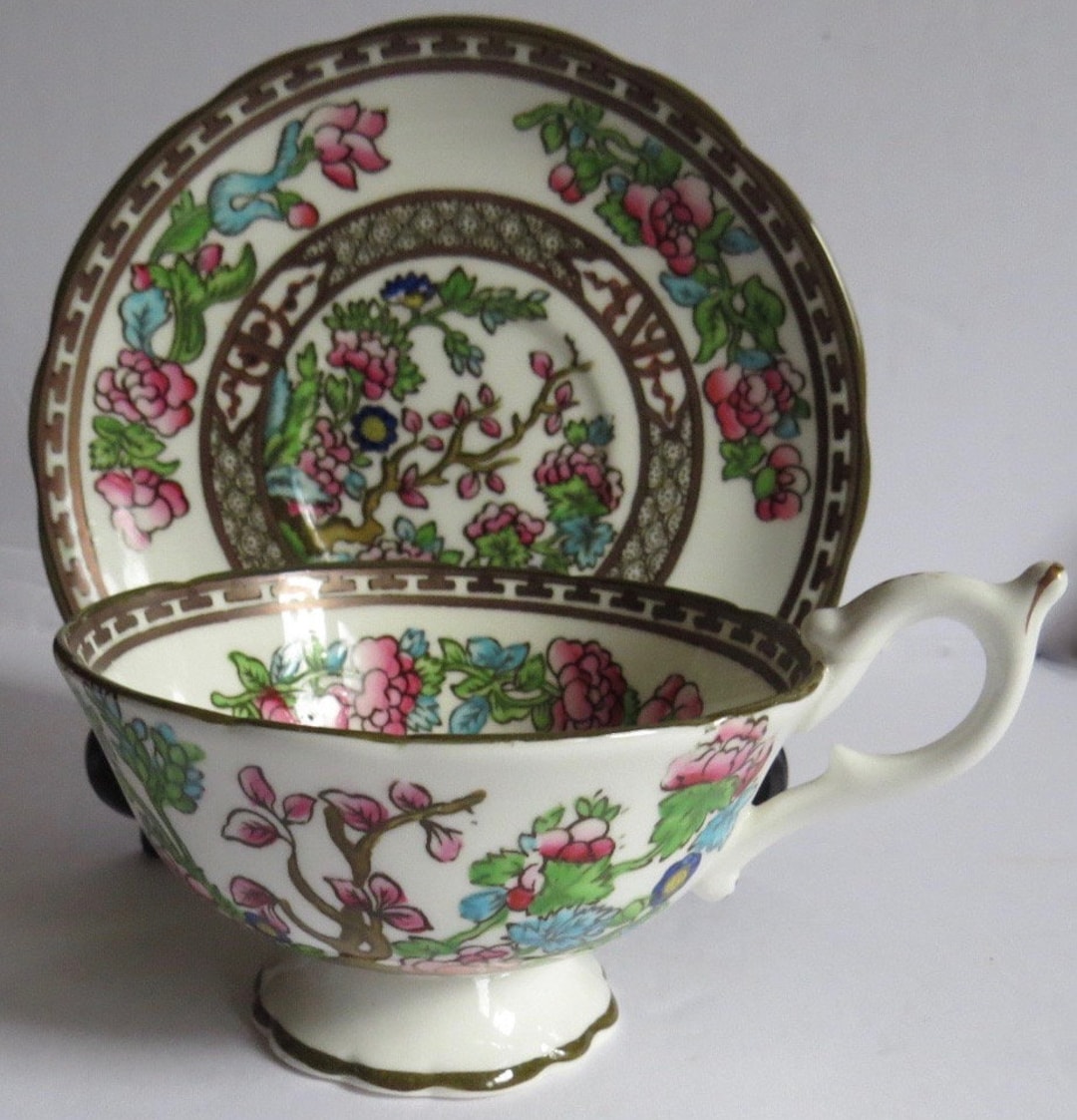Coalport Indian Tree Fine Bone China Cup and Saucer - Etsy