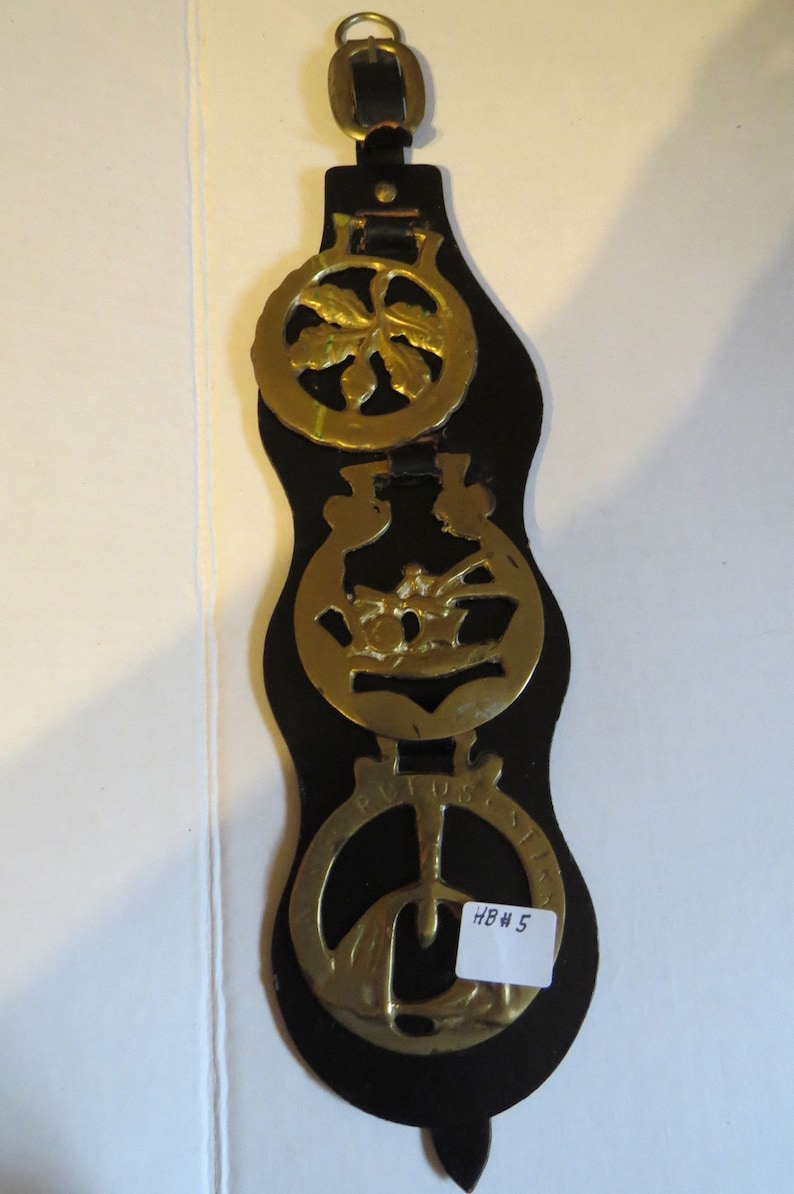 HB#5 Horse Brass 3 Unusual Pieces for Harness - Etsy