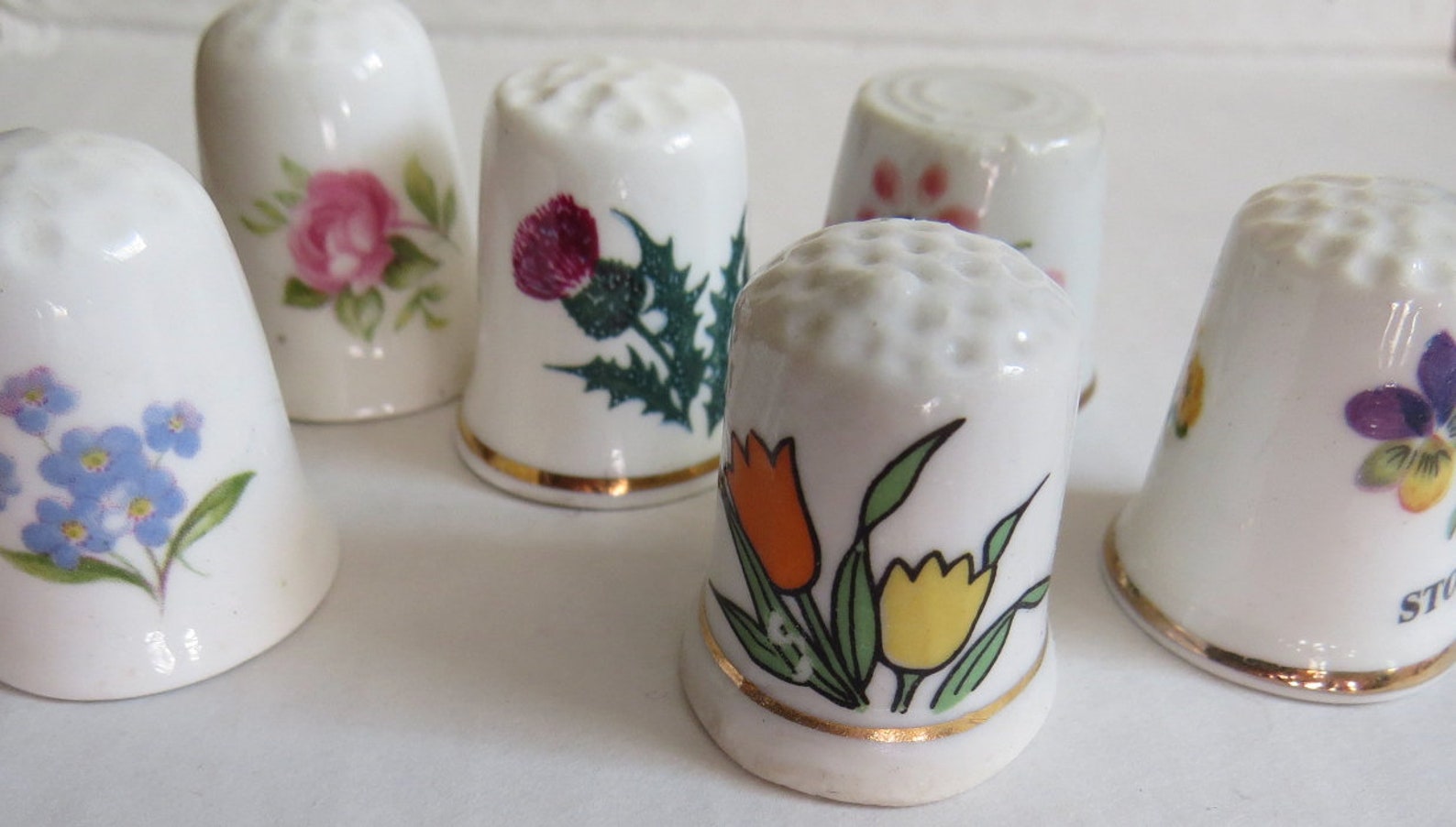 Awesome Collection of 24 Thimbles of Extraordinary Assortment - Etsy