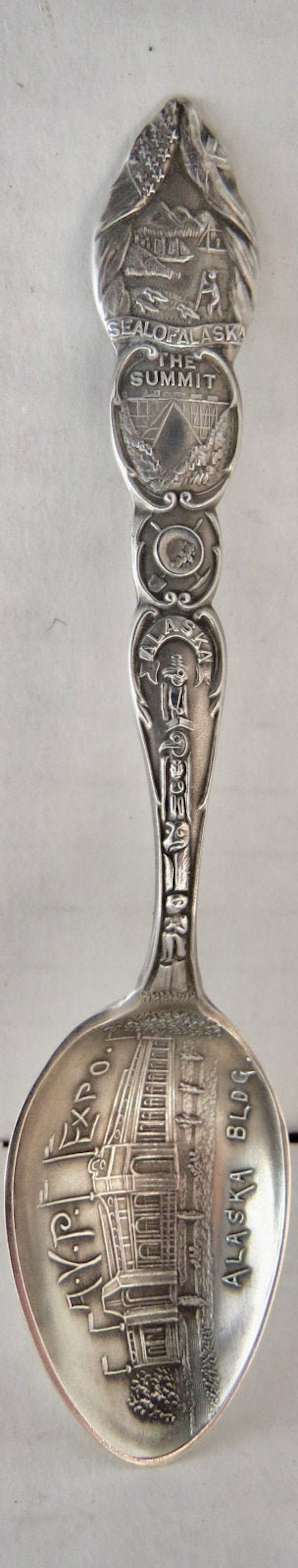 Sterling Collector Spoon Alaska Bld Expo Seal of Alaska - Etsy