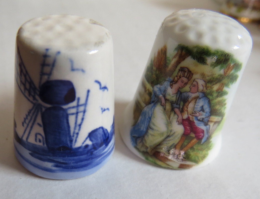 Awesome Collection of 24 Thimbles of Extraordinary Assortment - Etsy