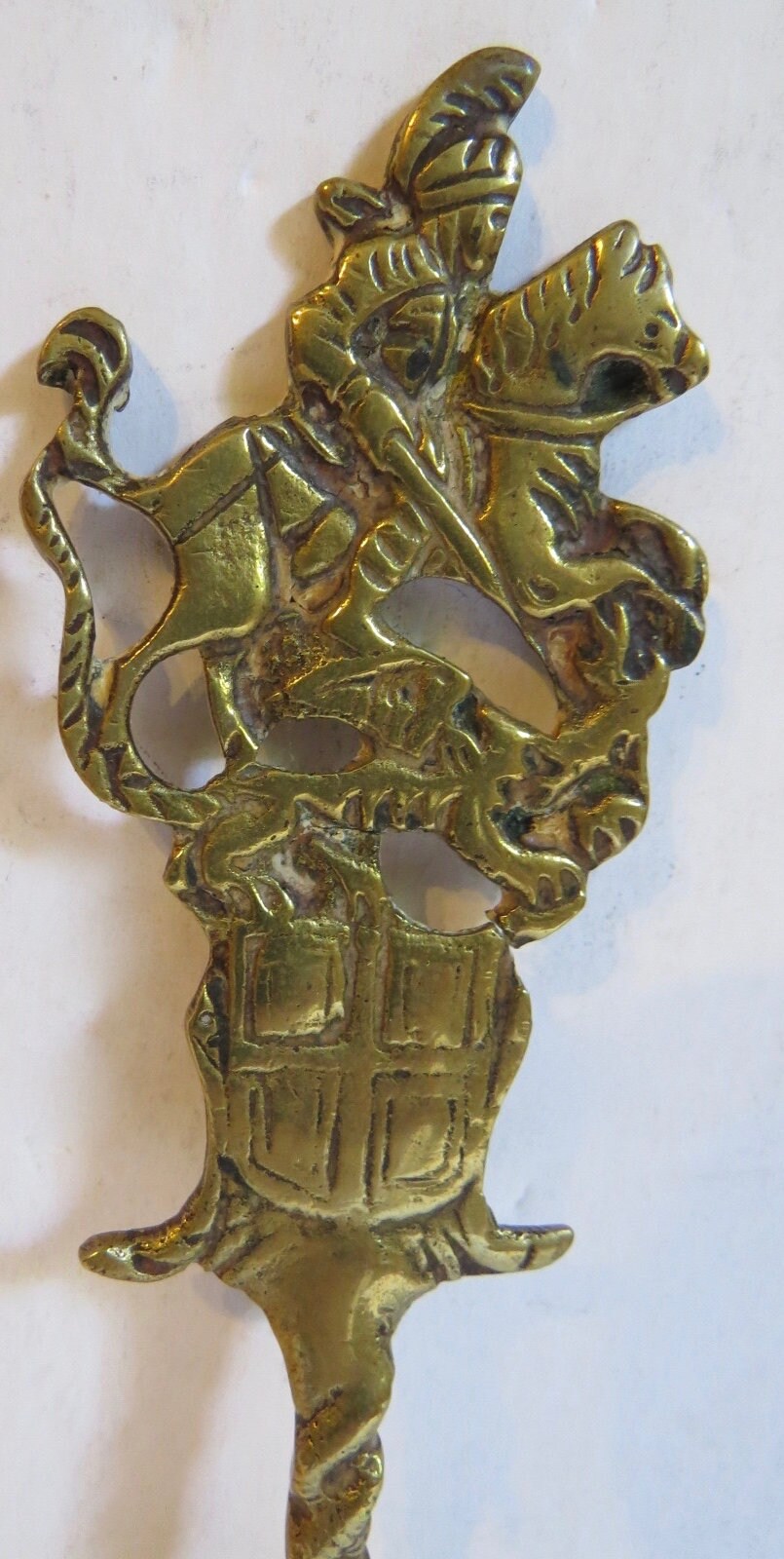 Very Nice Collectible English Brass Decorative Spoon With a Knight in ...
