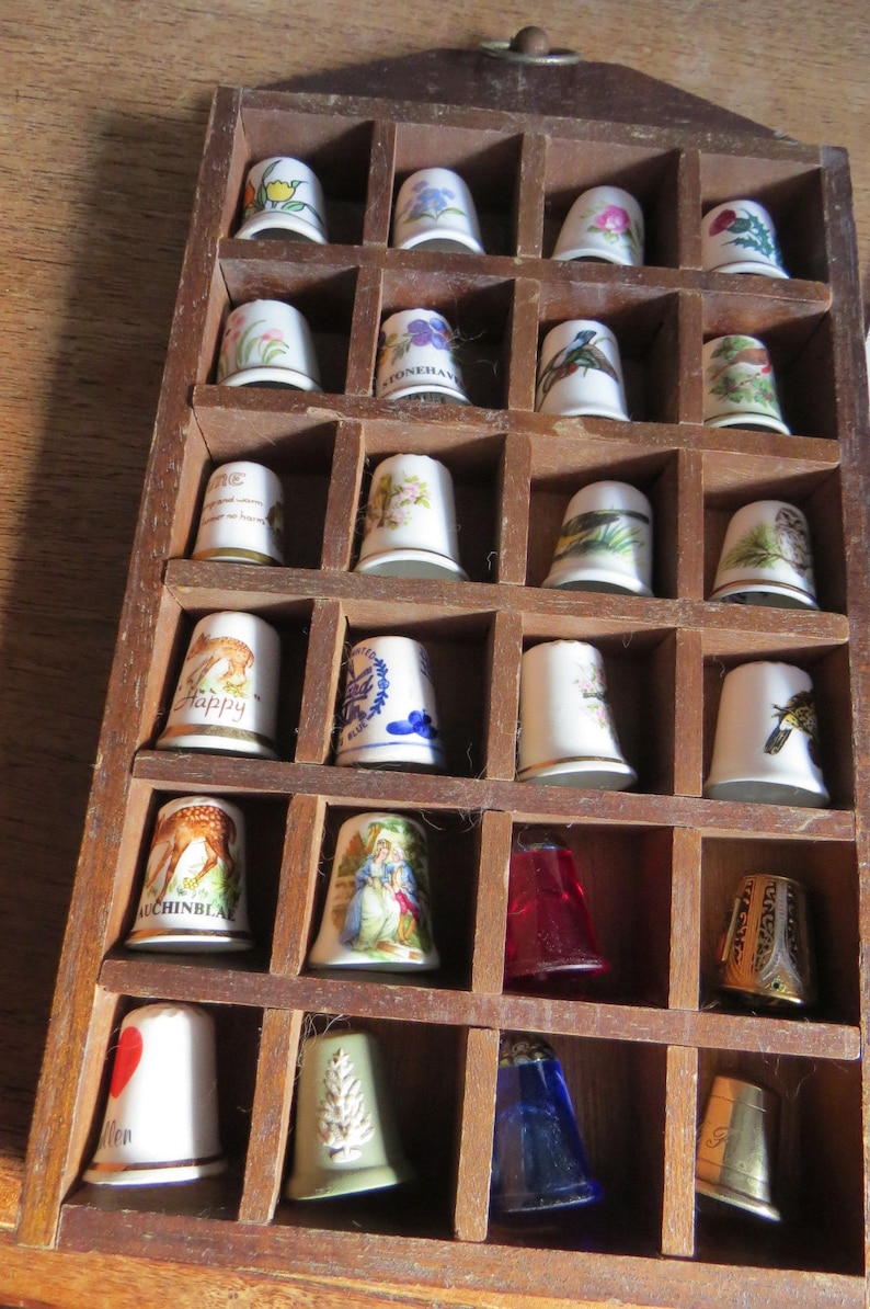 Awesome Collection of 24 Thimbles of Extraordinary Assortment - Etsy