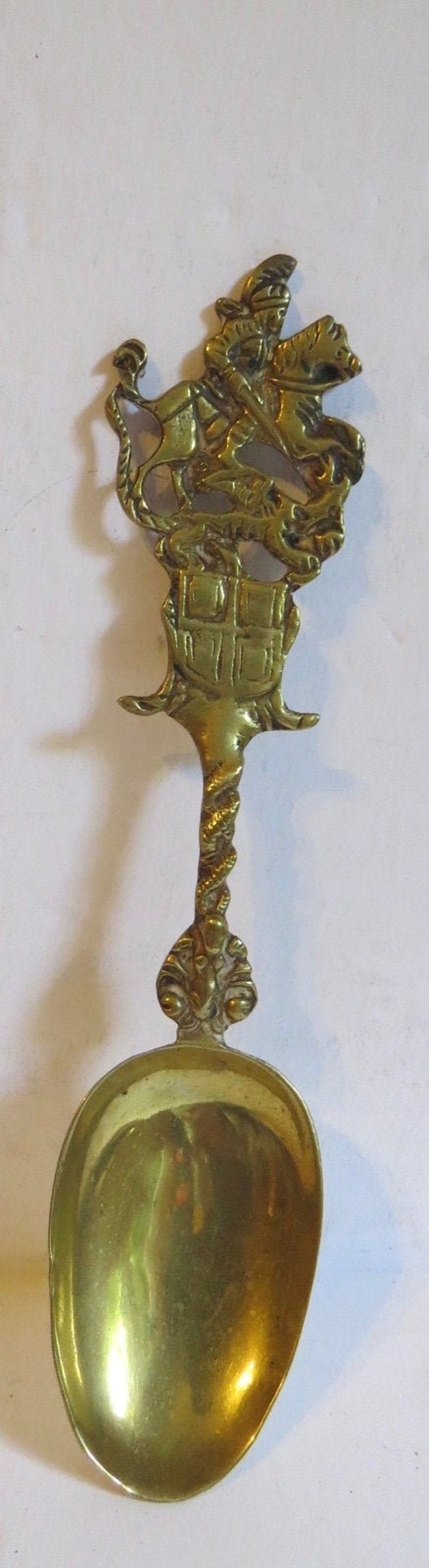 Very Nice Collectible English Brass Decorative Spoon With a Knight in ...