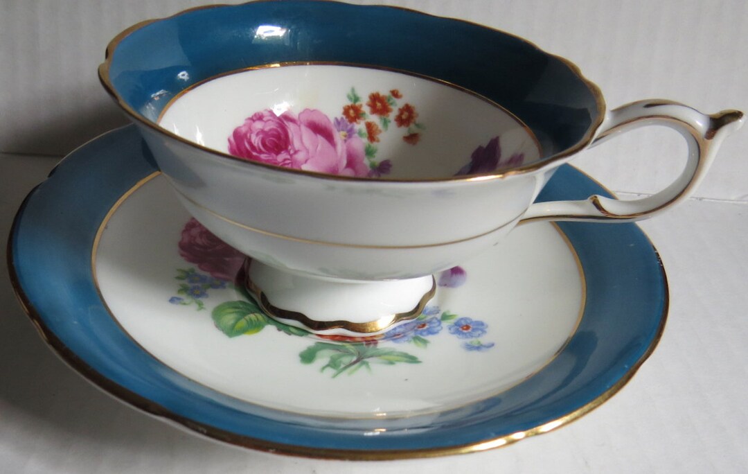 Outstanding Floral Double Warrant Paragon Cup and Saucer - Etsy