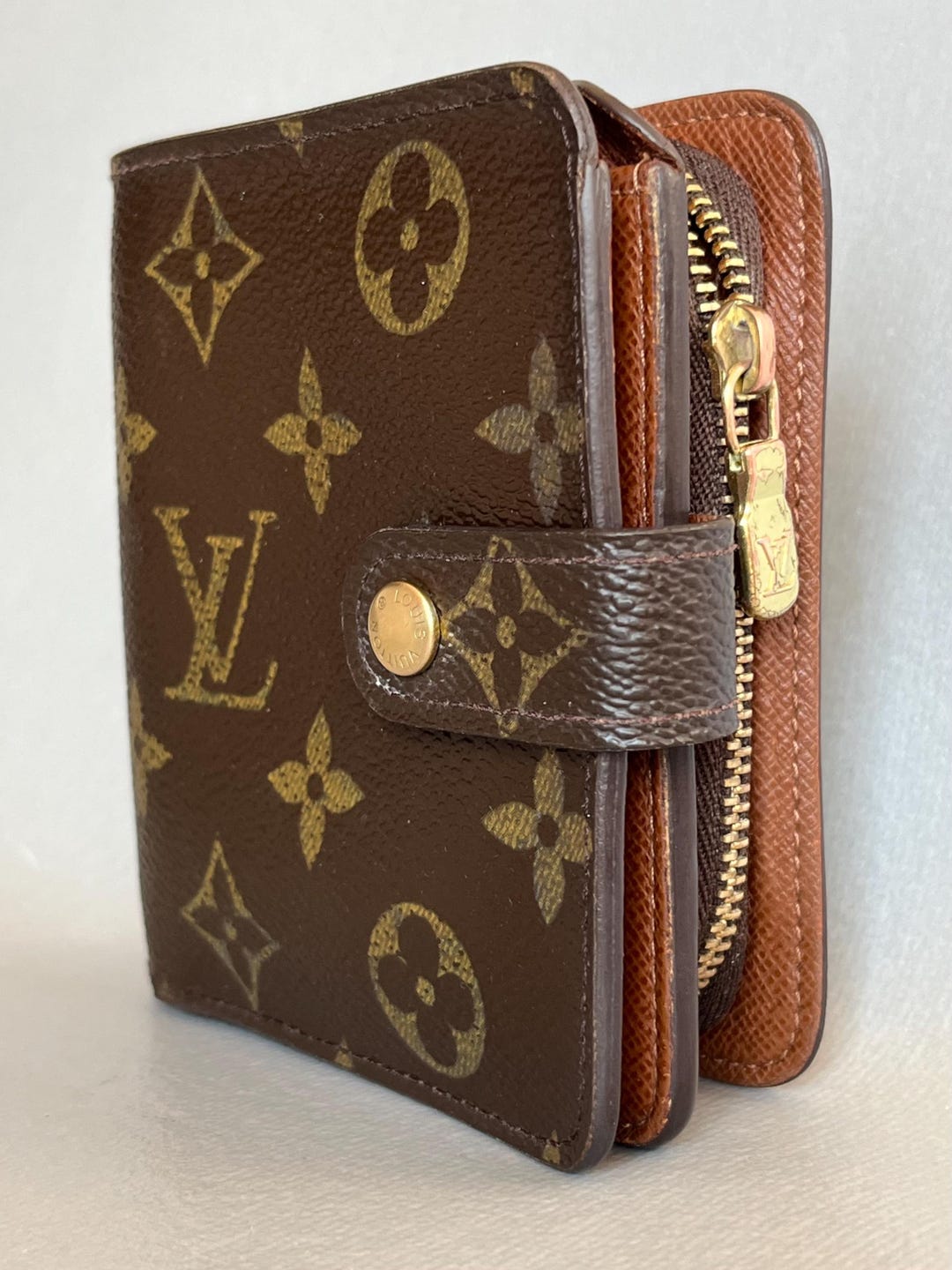 Authentic Vintage Monogram LV Louis Vuitton Compact Small Wallet ...