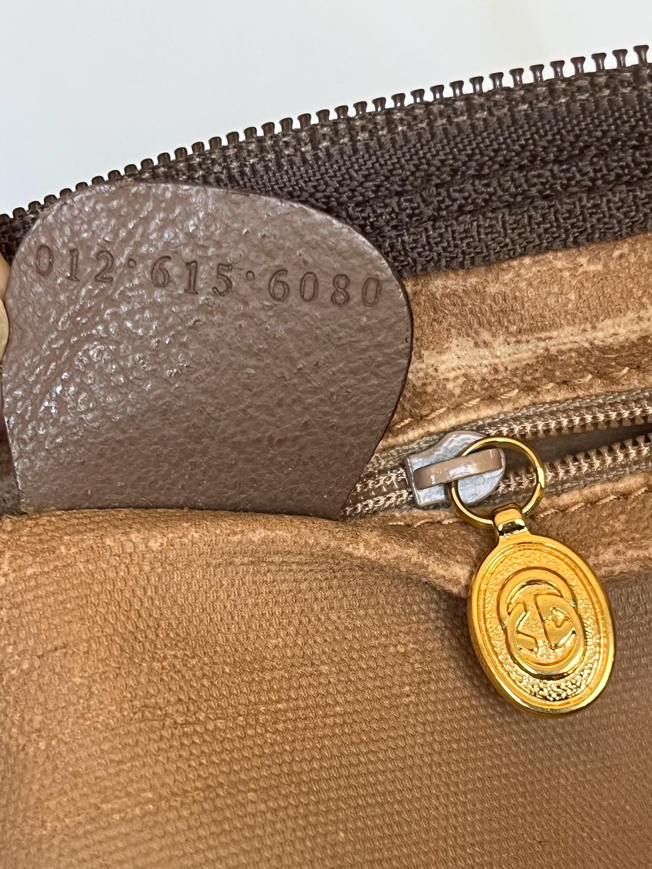 Authentic Monogram GG Gucci Large Shoulder Tote/overnight Bag Brown ...