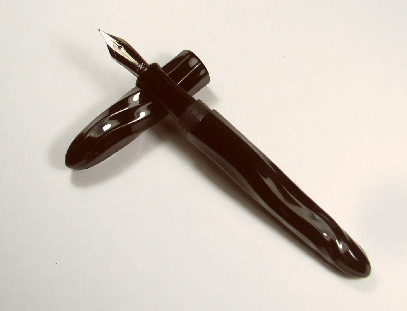 Urushi Lacquer Fountain Pen Faceted Black - Etsy