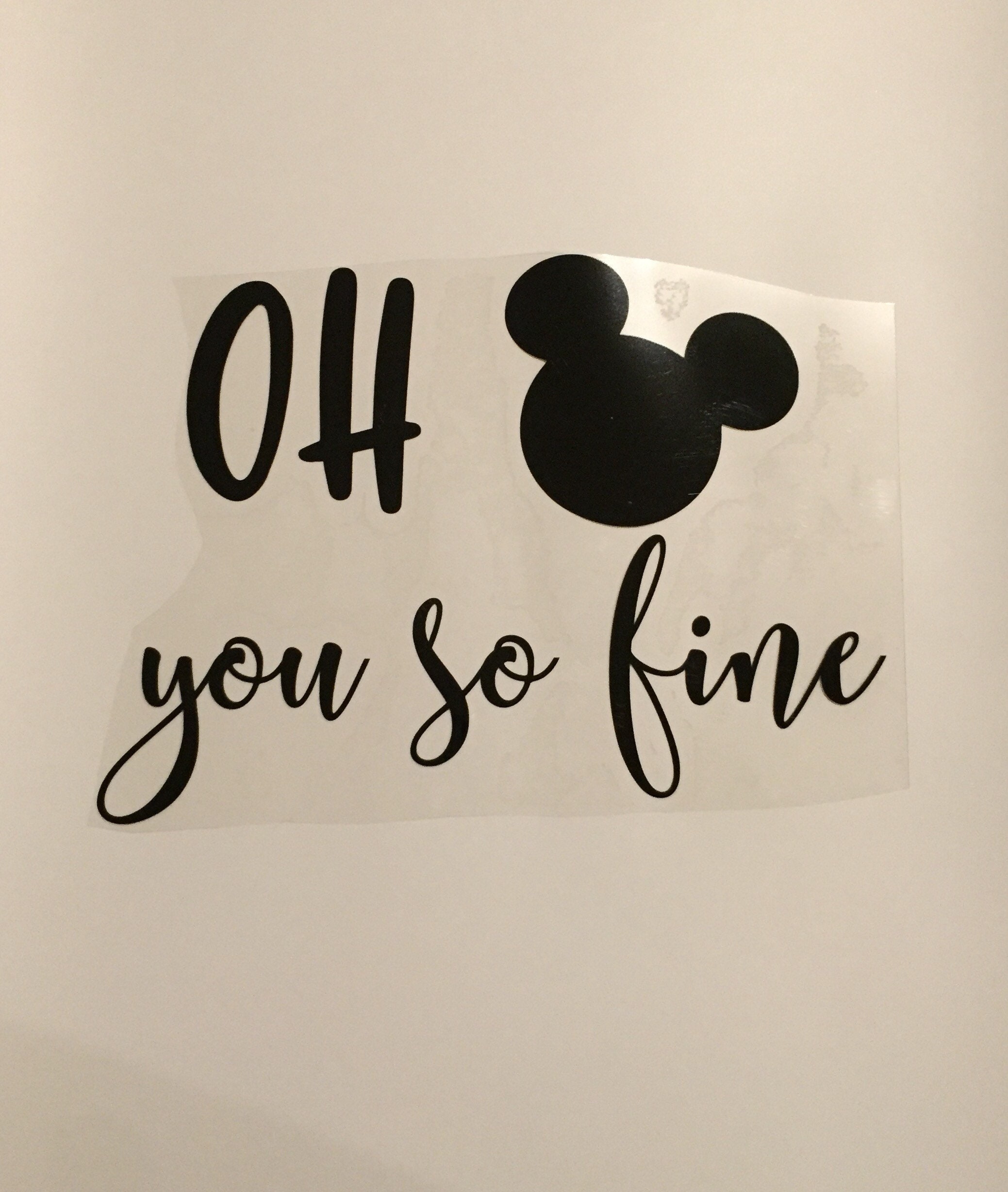 Oh Mickey You so Fine Iron on Transfer Disney Decals for | Etsy
