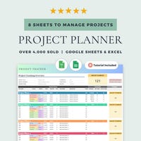 Excel Project Tracker Template | Gantt Chart, Task & Deadline Manager ...
