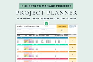 Multi Project Tracker, Google Sheets Project Management Dashboard, Workload, Resource Planning ...