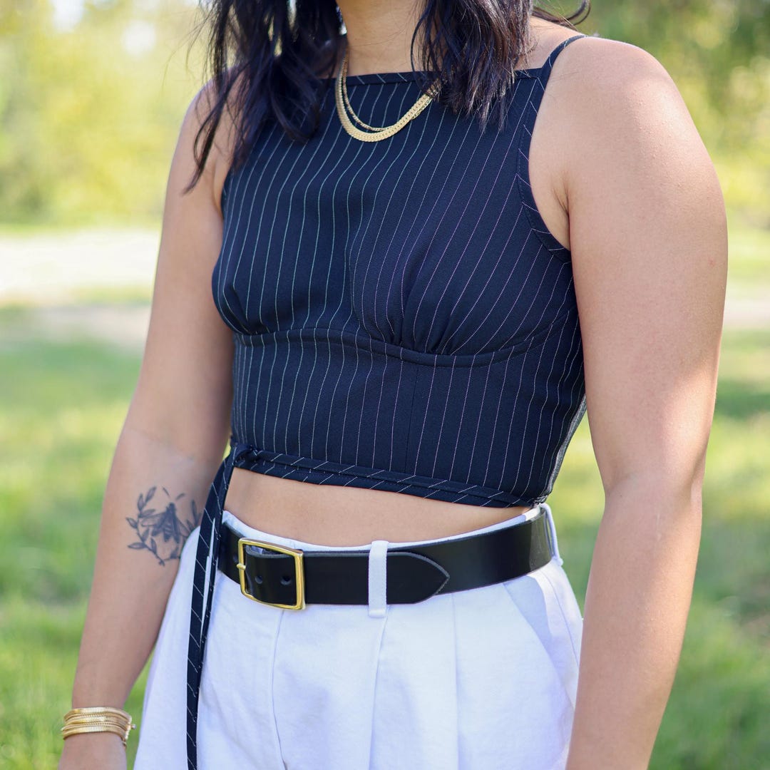 Calvin Crop Sewing Pattern: Corset Style, Square Neck (PDF Pattern ...