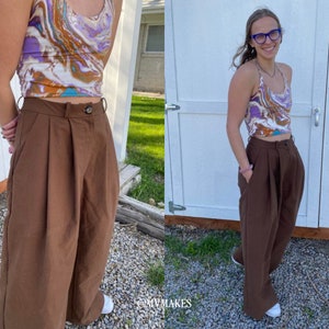 Tapioca Trousers PDF Pattern, Sizes 0-34, Beginner Sewing Pattern ...