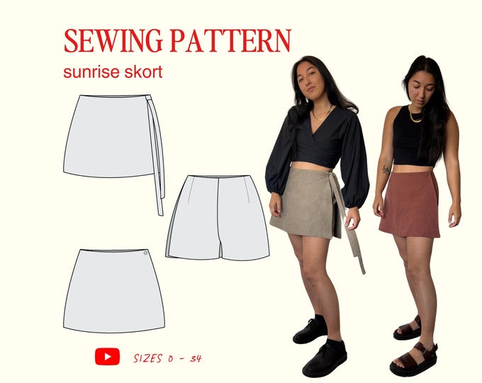 Tapioca Trouser PDF Sewing Pattern Size Inclusive 0-34 Beginner Friendly Detailed Video Tutorial ...