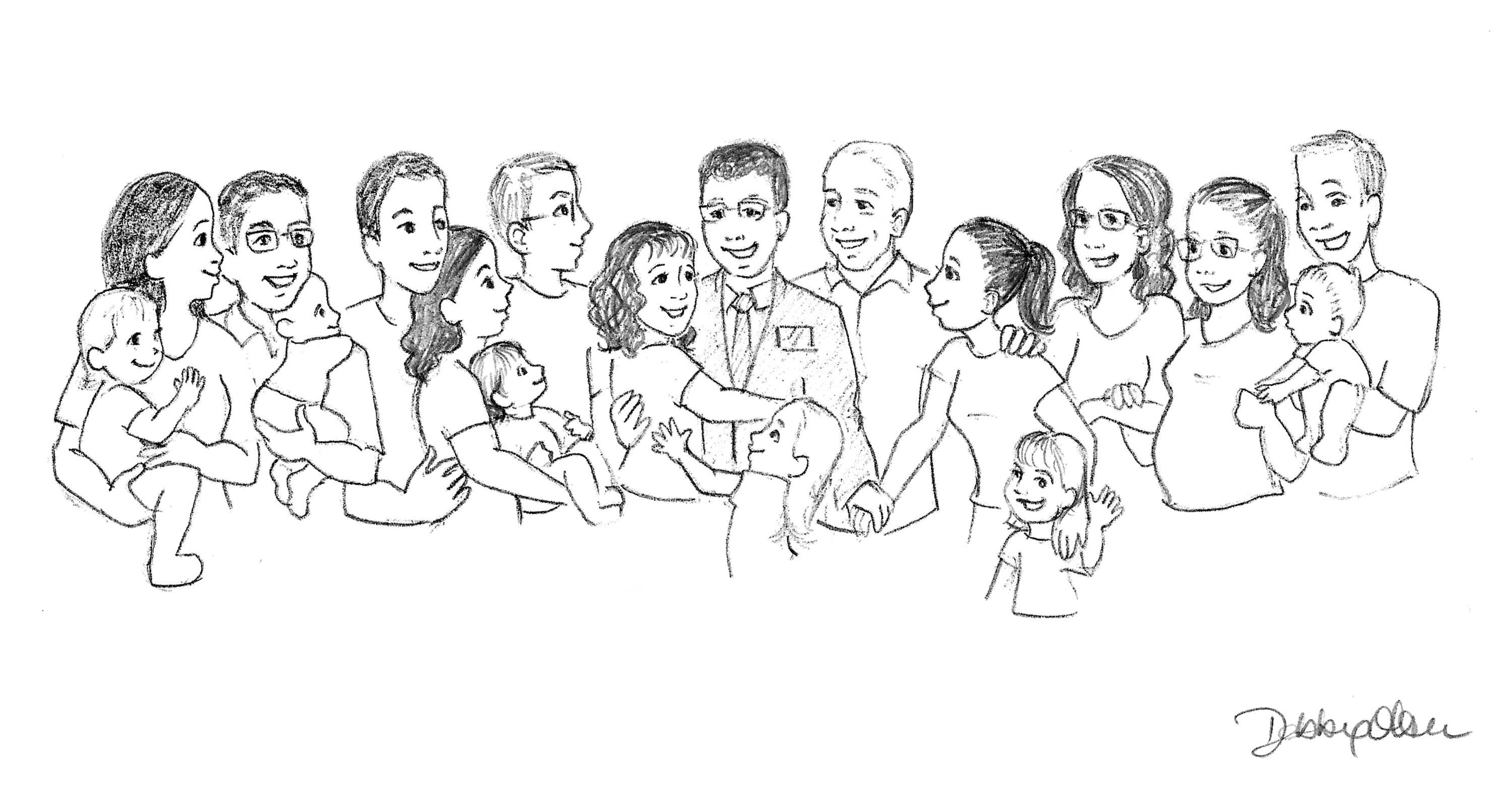 Custom Illustrated Family Portrait Couple Portrait Printable - Etsy