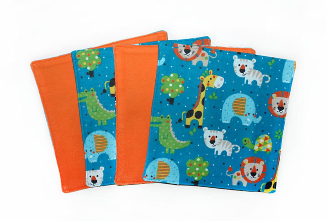 Zoo Animal Wipes, Baby Gift, Safari Baby, Reusable Wipes, Lunch Napkins ...