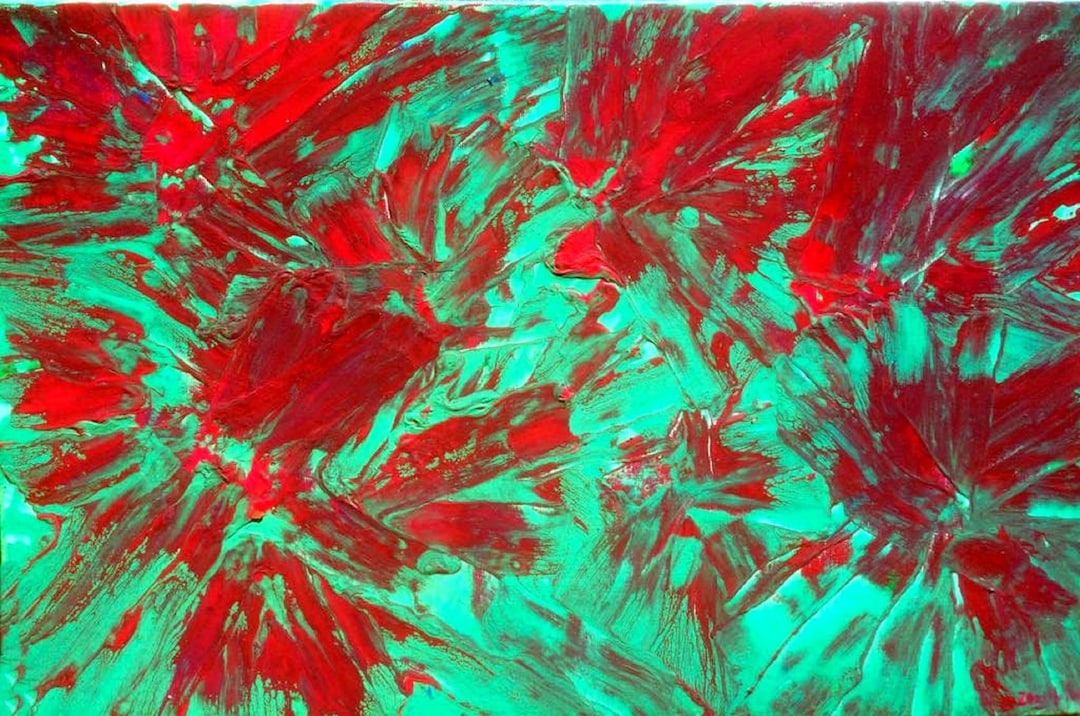 Red Roses Original Acrylic on Canvas Abstract Painting - Etsy