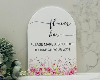Flower Bar Sign Acrylic Flower Bar Sign Flower Bar Flower Bar Acrylic ...