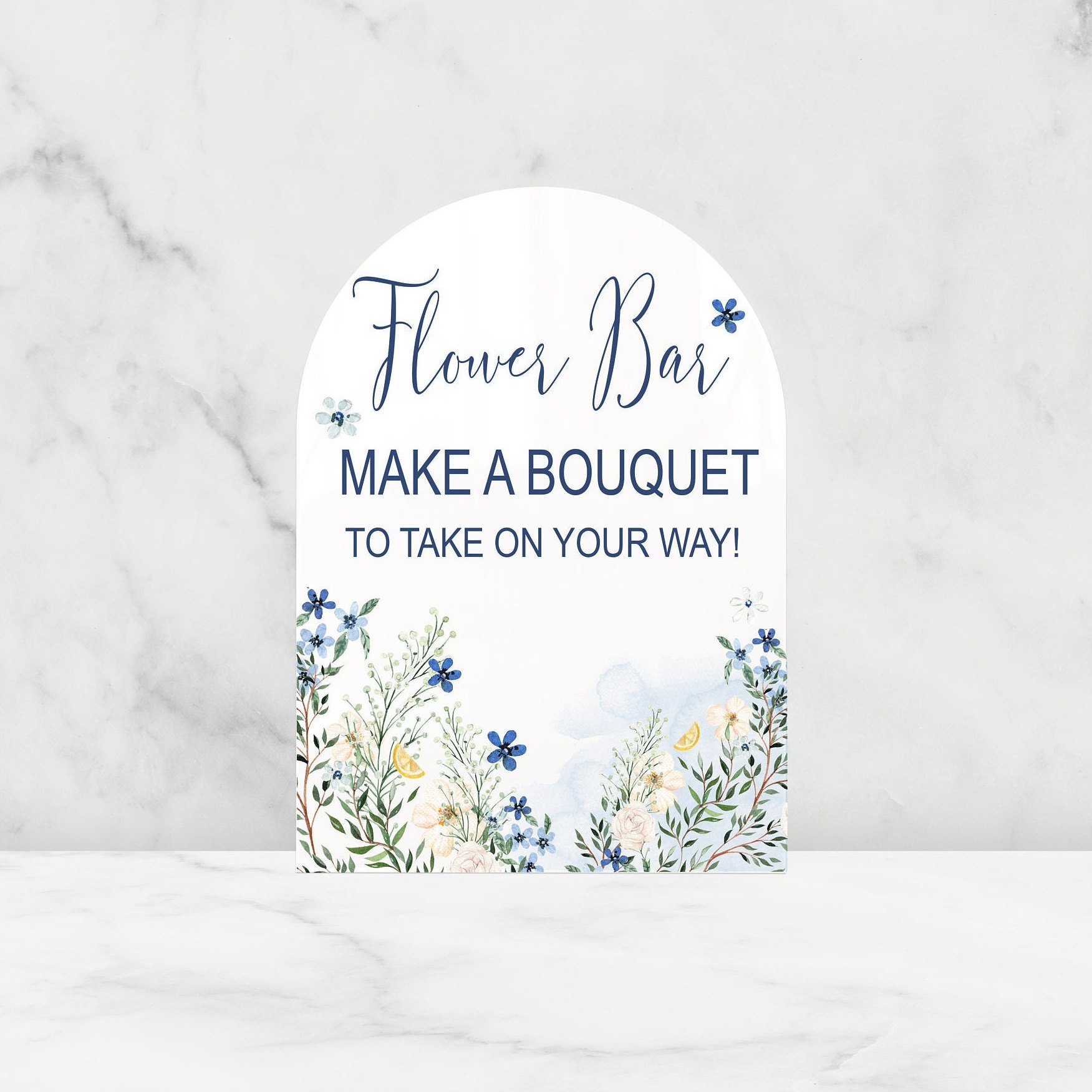 Flower Bar Arch Acrylic Sign Acrylic Event Sign Flower Table Top ...