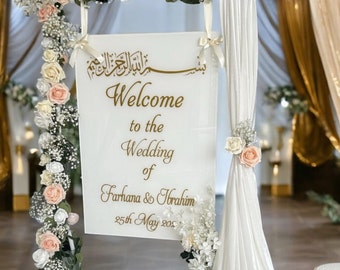 Acrylic Wedding Welcome Sign, Couples Wedding Gift, Modern Decor ...