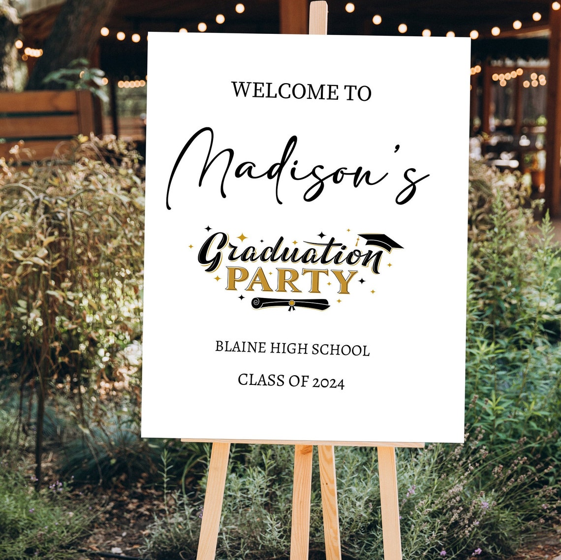 Graduation Party Welcome Sign, Graduation Welcome Entrance Sign ...