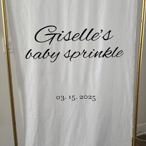 Baby Shower Welcome Sign, Fabric Baby Shower Welcome Sign Modern ...