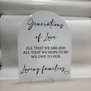Generations of Love Acrylic Sign, Generations of Love Sign Gift ...