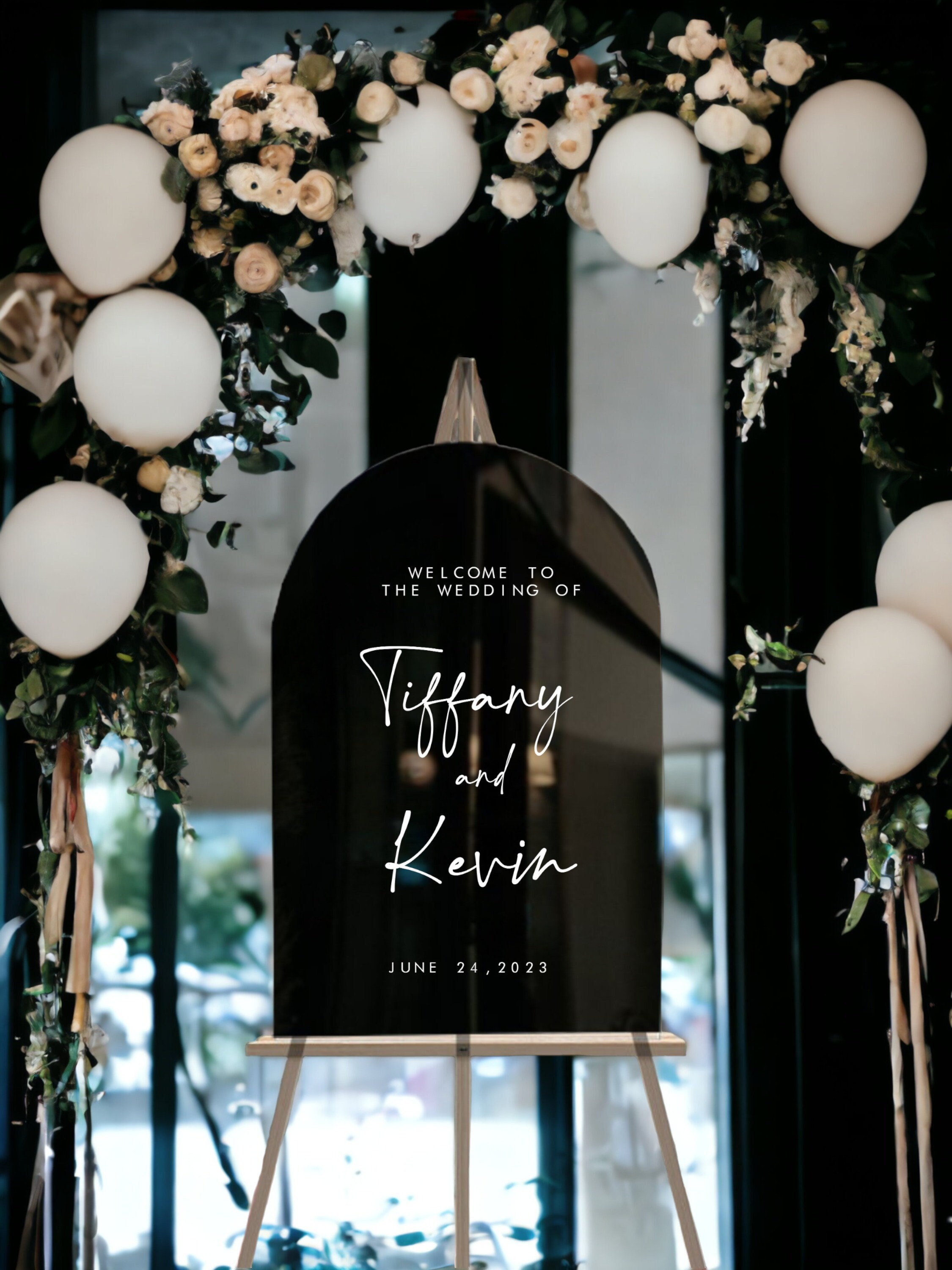 Acrylic Wedding Arch Welcome Sign, Bride and Groom Wedding Gift, Modern ...