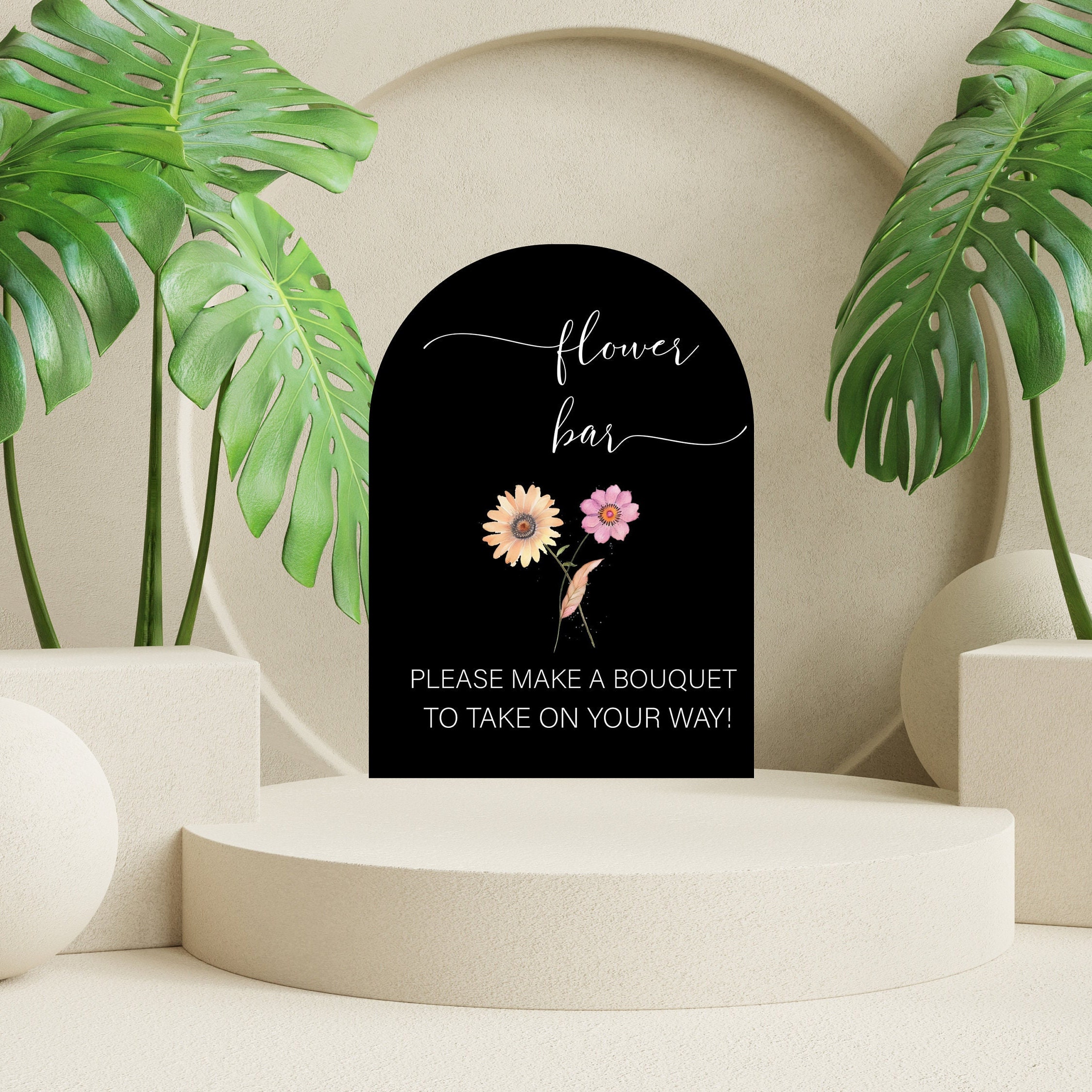 Flower Bar Arch Sign Acrylic Flower Bar Sign Flower Bar Sign Flower Bar ...