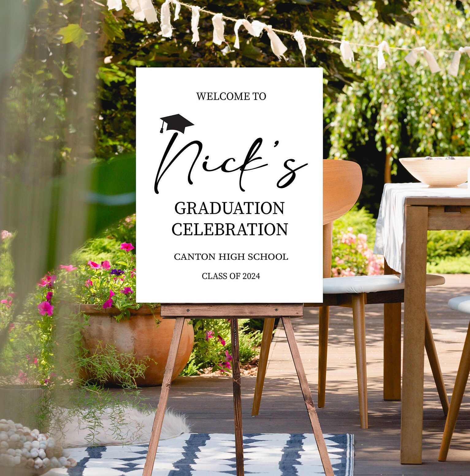 Graduation Party Welcome Sign, Custom Graduation Welcome Sign, Printed ...