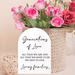 Generations of Love Acrylic Sign, Generations of Love Sign Gift ...