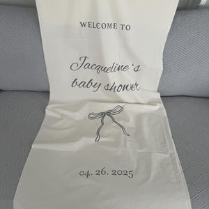 Baby Shower Welcome Sign, Fabric Baby Shower Welcome Sign Modern ...