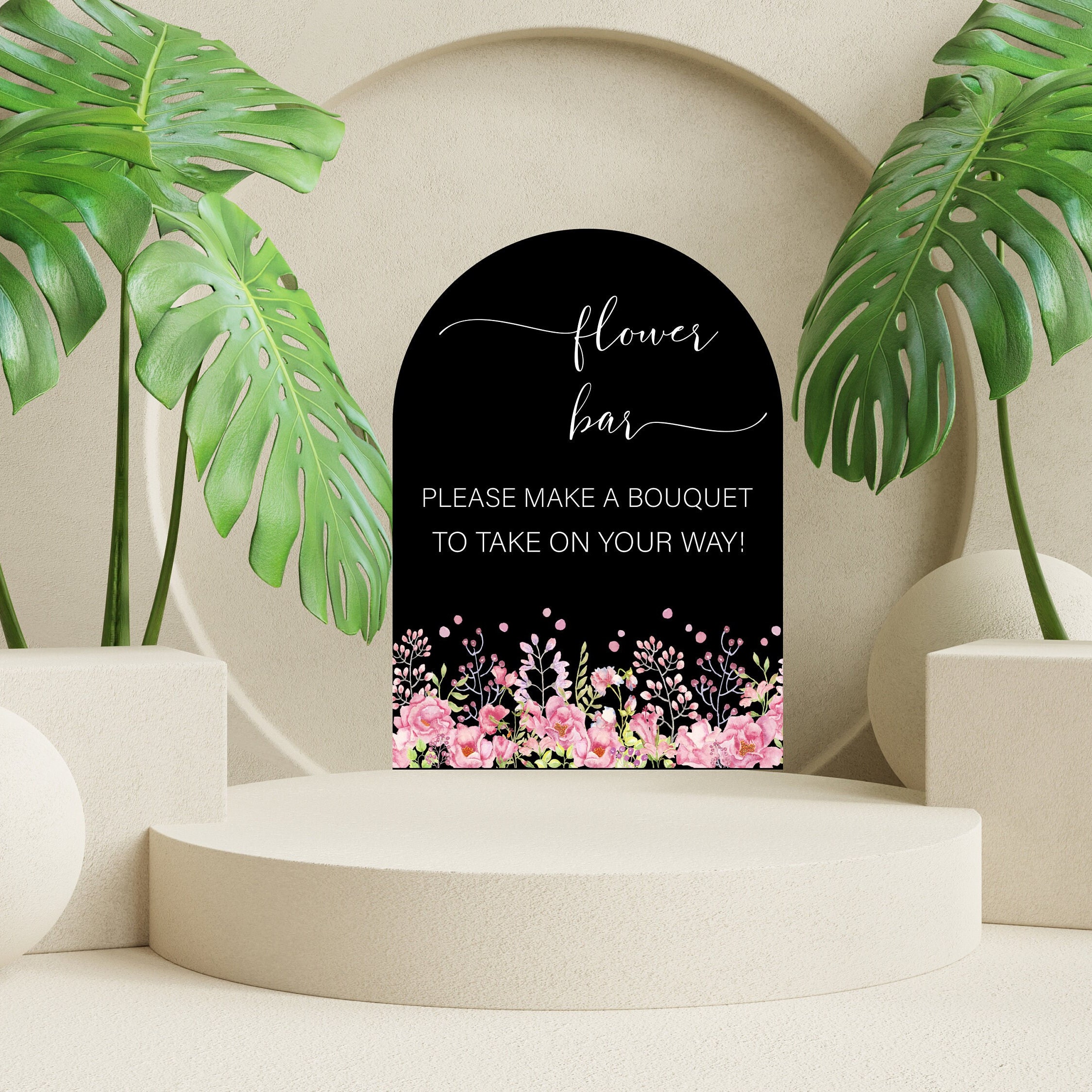 Flower Bar Arch Sign Acrylic Flower Bar Sign Flower Bar Sign Flower Bar ...