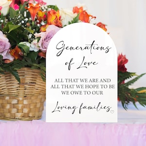 Generations of Love Acrylic Sign, Generations of Love Sign Gift ...