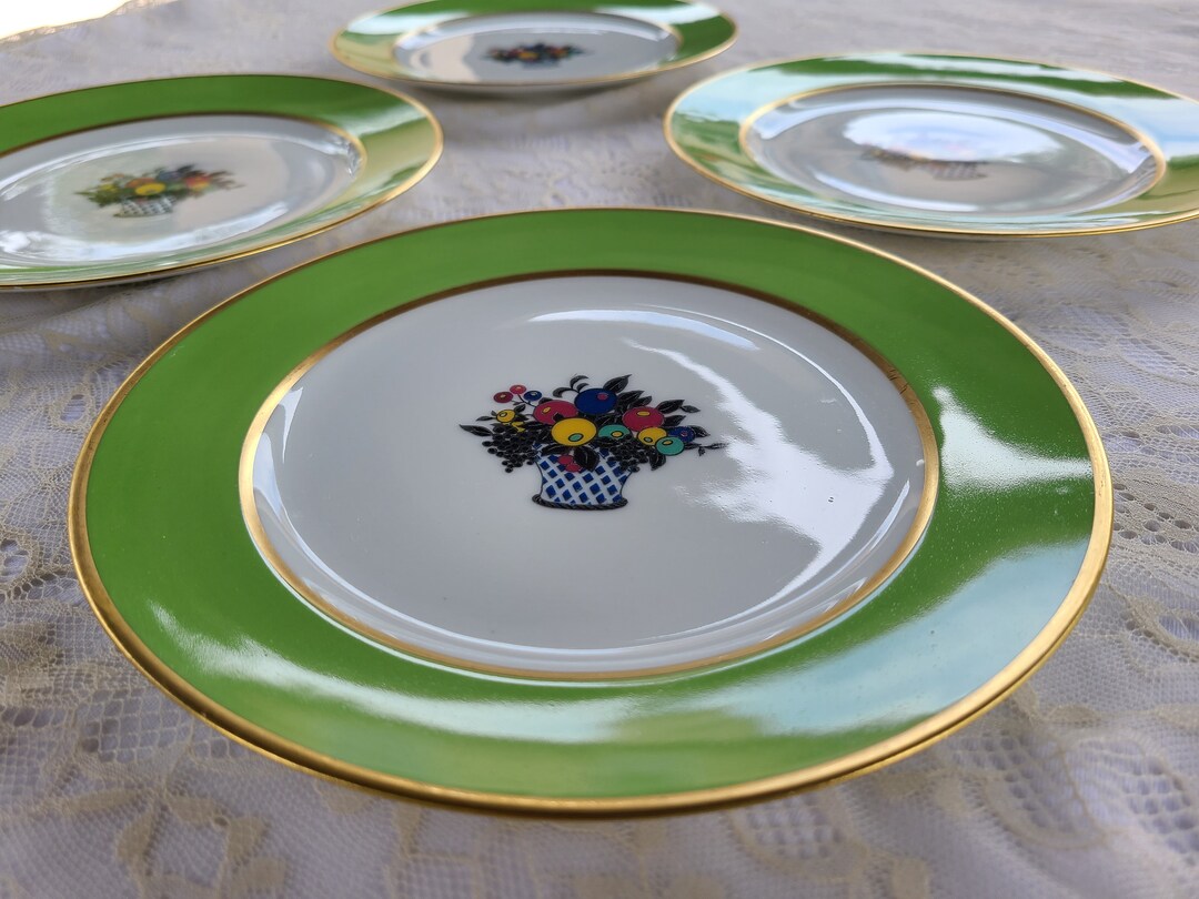 Antique Limoges, Dinner Plates, French Porcelain, Art Nouveau, Hand ...