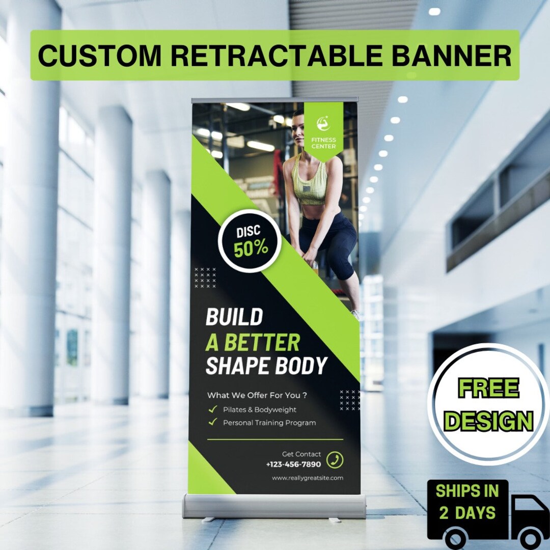 Custom Retractable Banner | Custom Roll up | Roll up Banner | Roll up ...