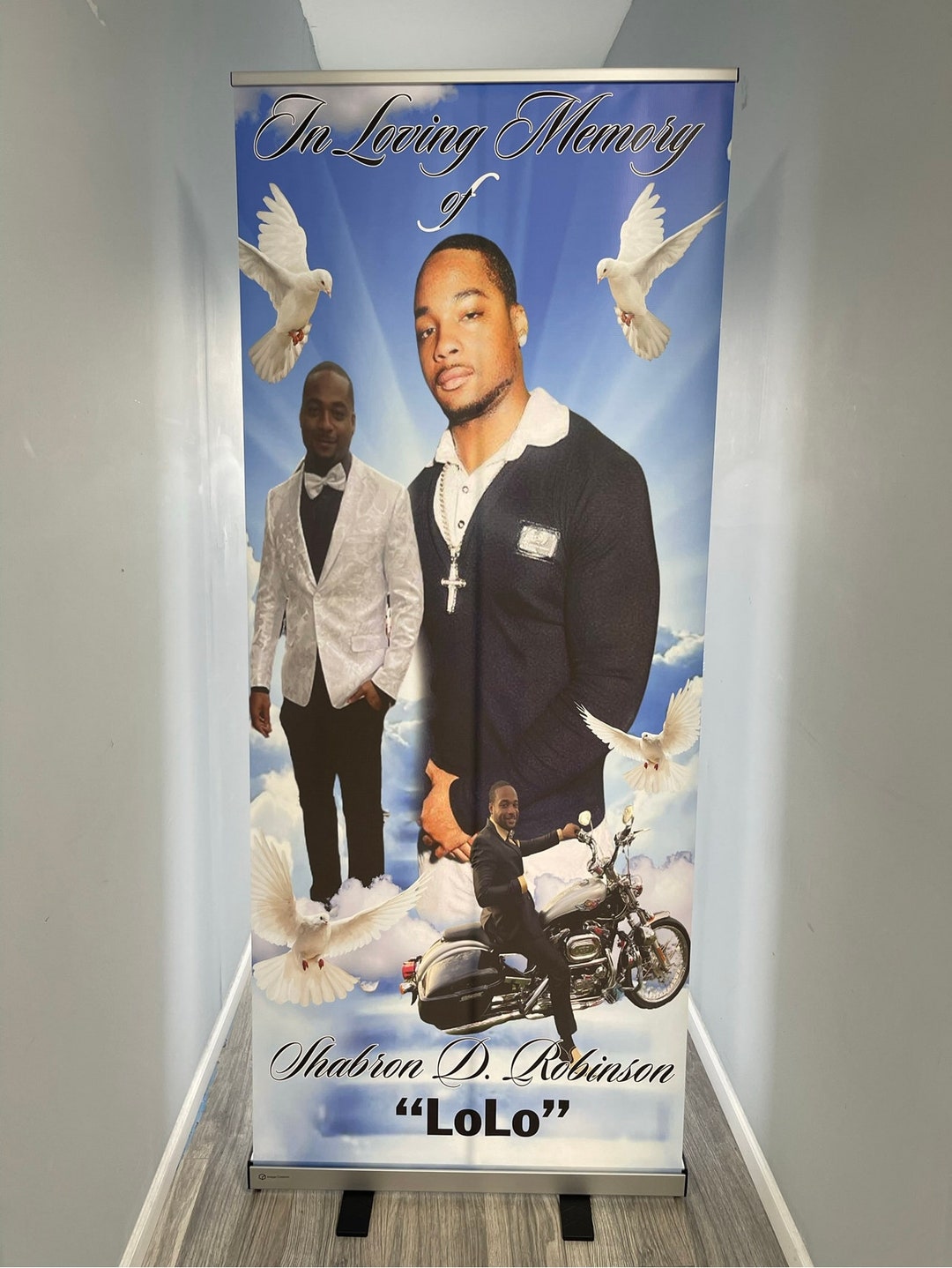 Memorial Banner, Custom Funeral Banner, Funeral Photo Banner ...