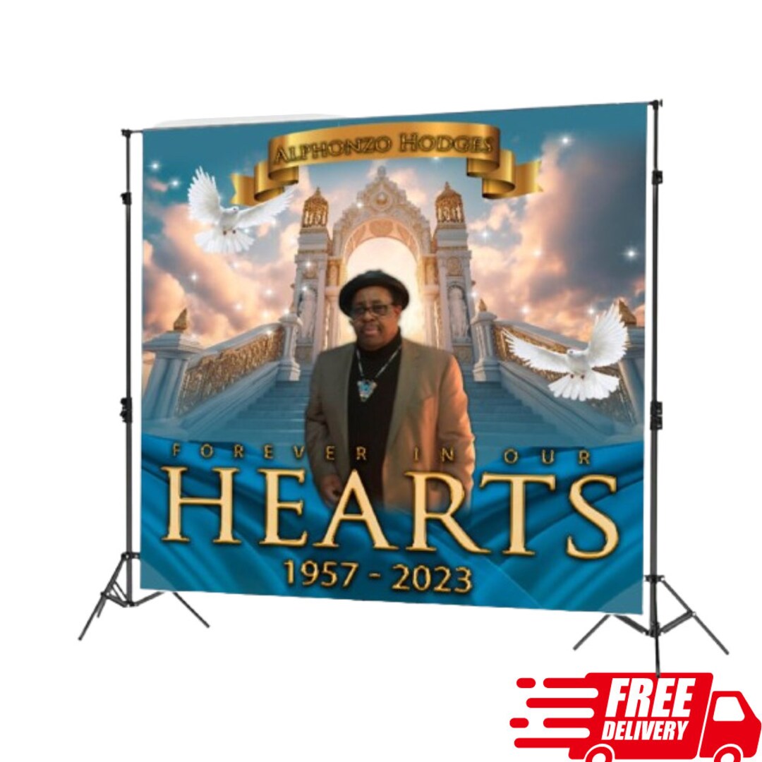 Memorial Backdrop | Long Live Banner | Heavenly Birthday Backdrop ...