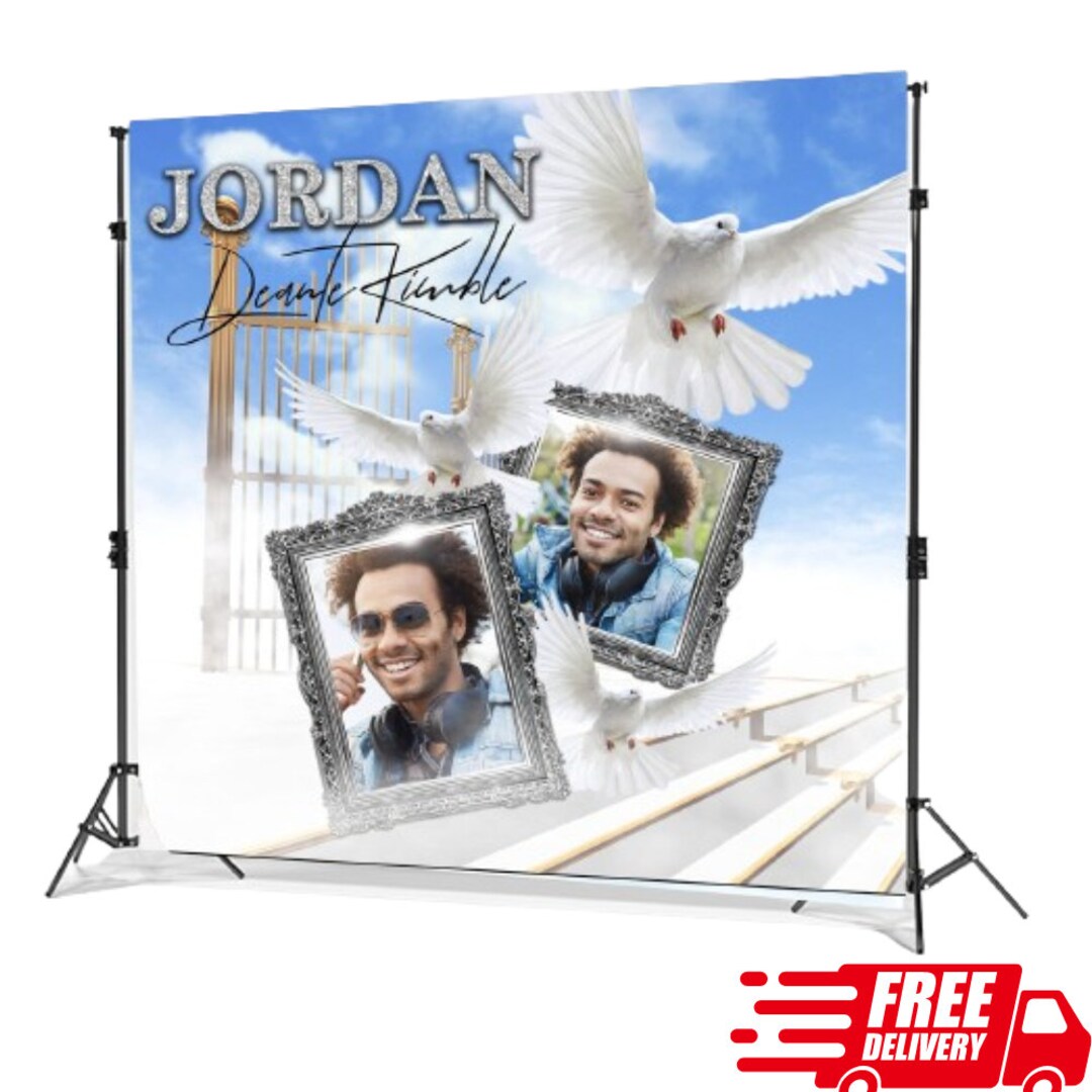 Memorial Backdrop | Long Live Banner | Heavenly Birthday Backdrop ...