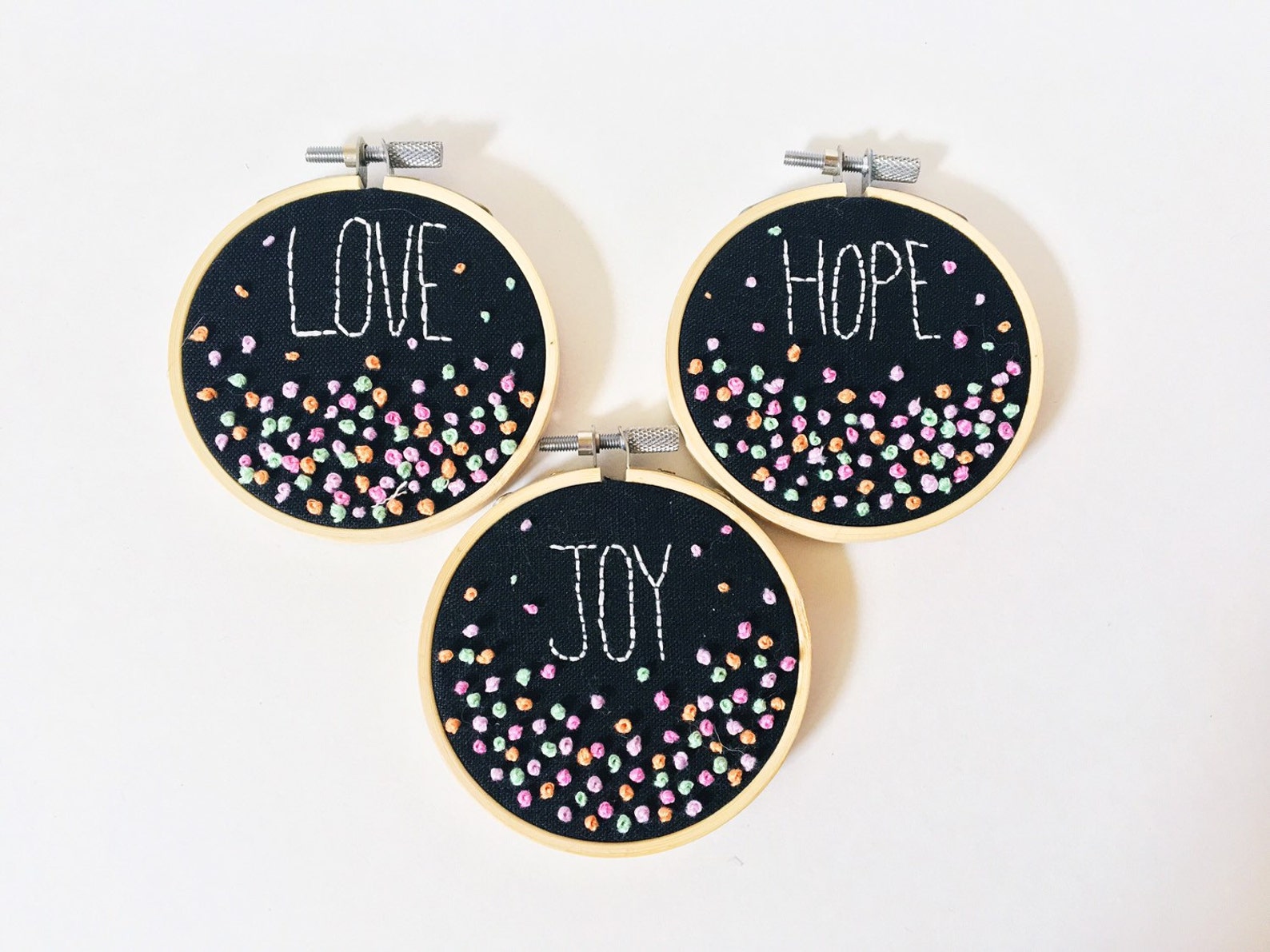 Hope and Confetti Embroidery - Etsy