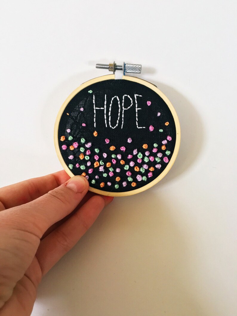 Hope and Confetti Embroidery - Etsy