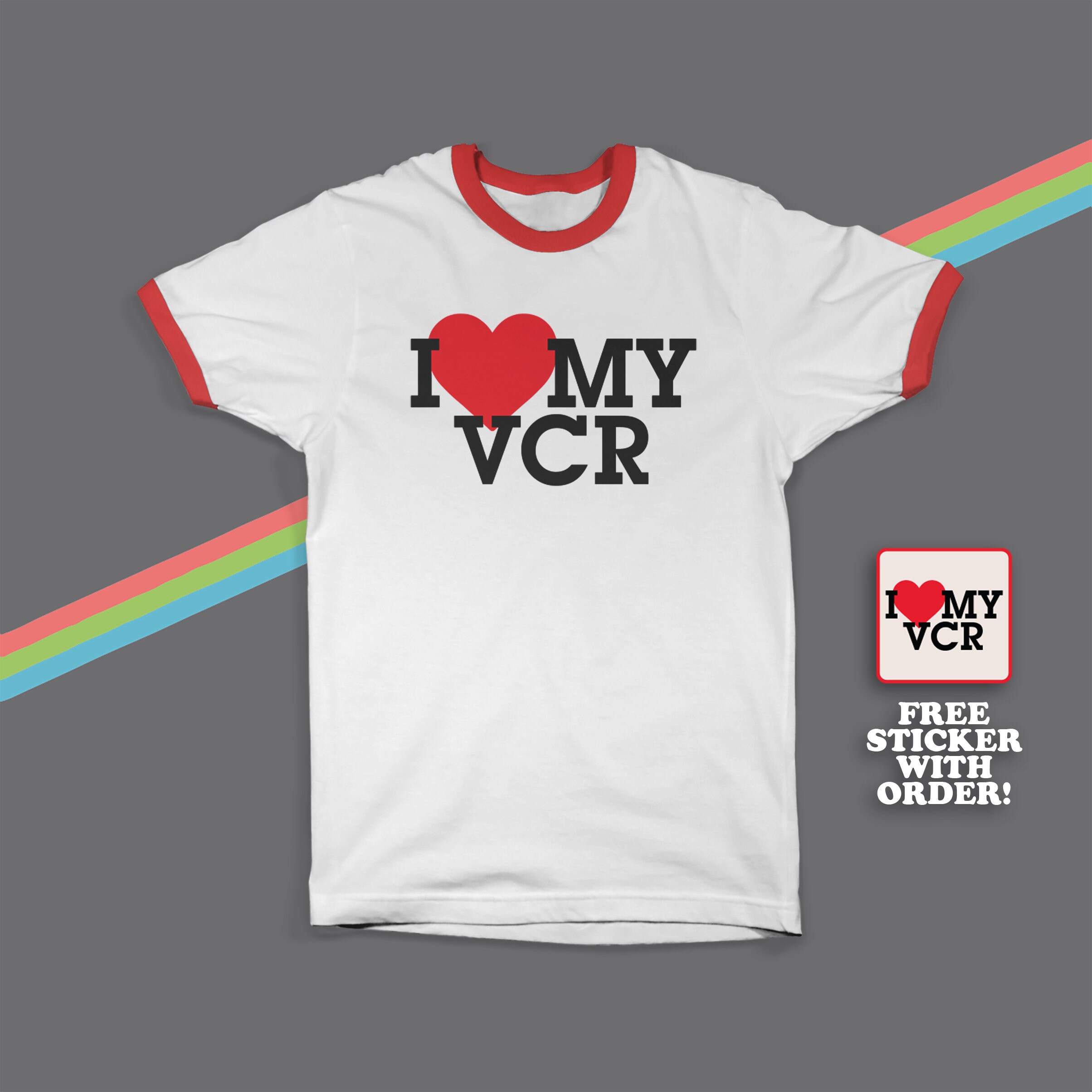 I Love My VCR (w/ FREE Sticker) ------ VHS Collector Vintage Dead ...
