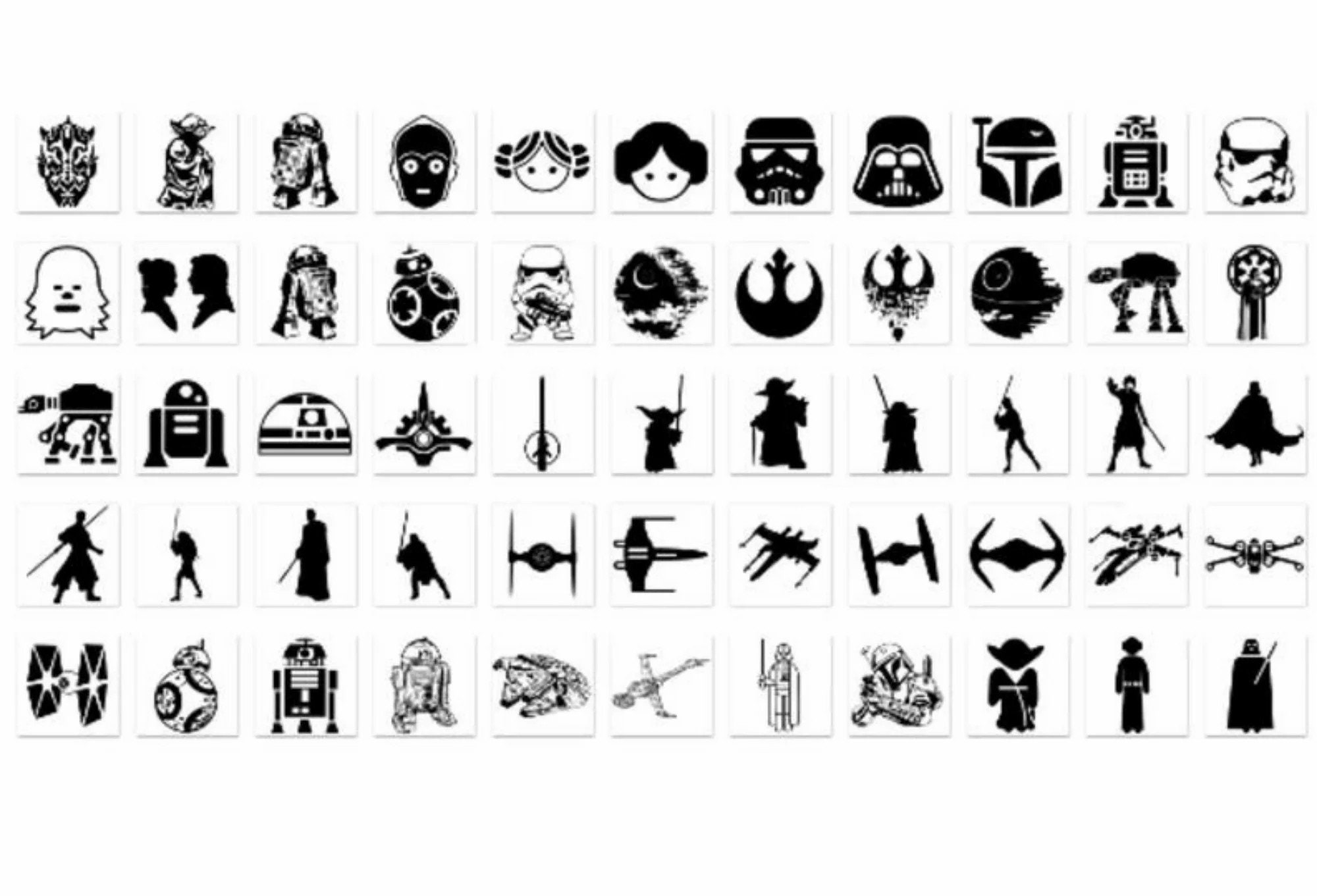 Star Wars SVG Bundle, 1600 Star Wars Files, Star Wars Clipart, Star ...