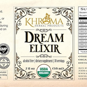 Dream Elixir - Organic Dream Enhancer - 30 Servings - 2 Fl Oz Liquid ...