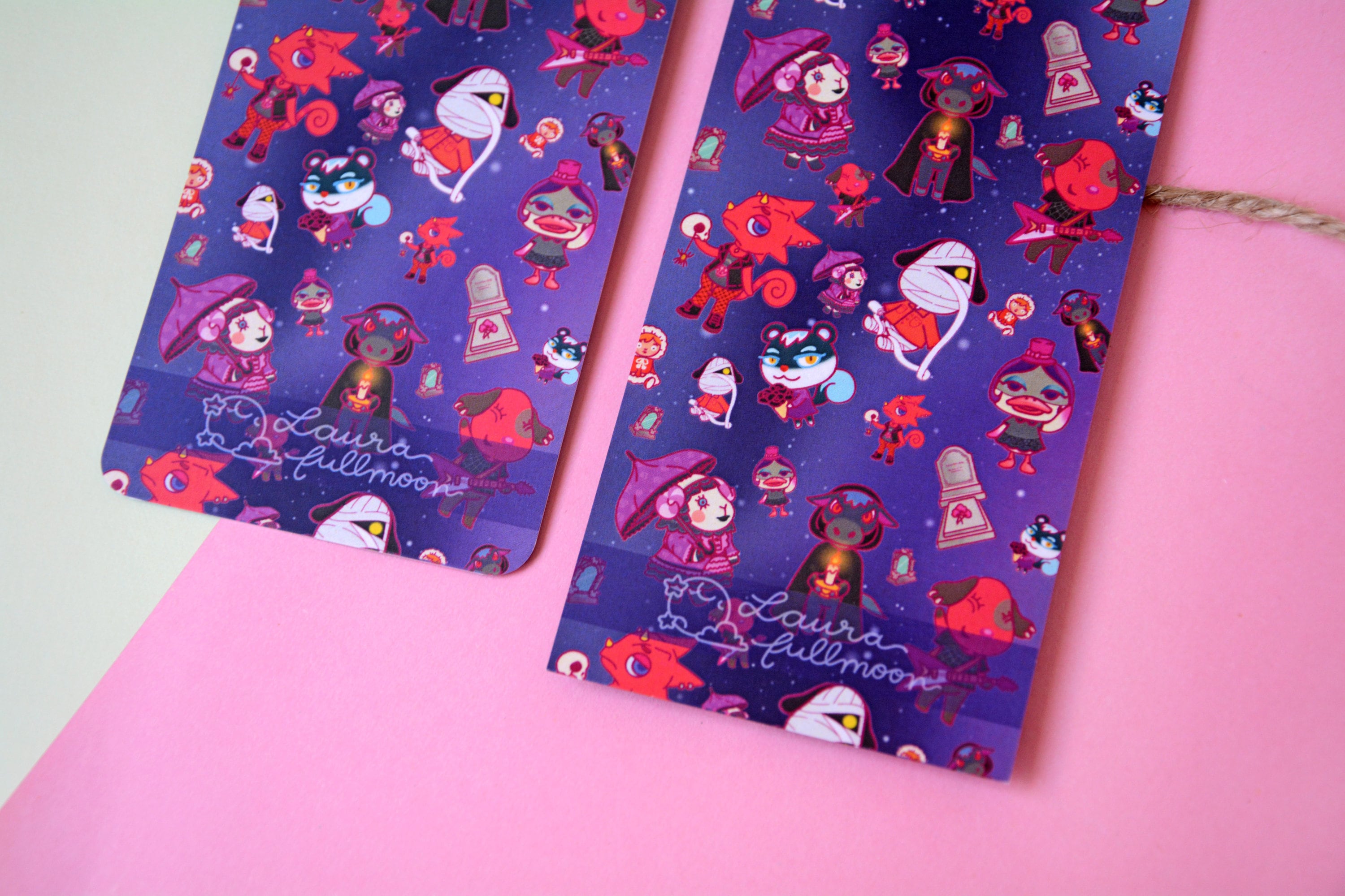 Gothcore ACNH Bookmark Animal Crossing Cute stationery | Etsy