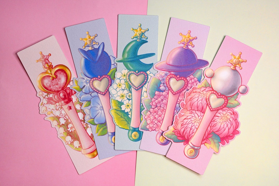 Sailor Moon Sticks Bookmark Outer Senshi Cute Stationery - Etsy