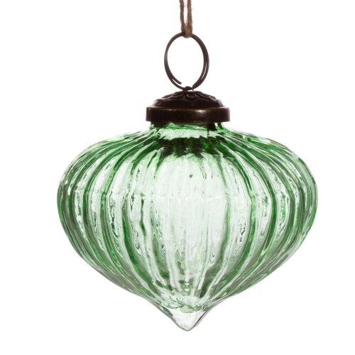Green Onion Shaped Grooved Recycled Glass Christmas Tree - Etsy