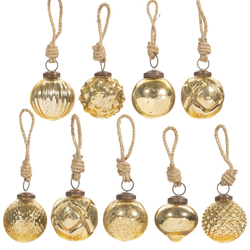 Mini Gold Baubles Vintage - Etsy